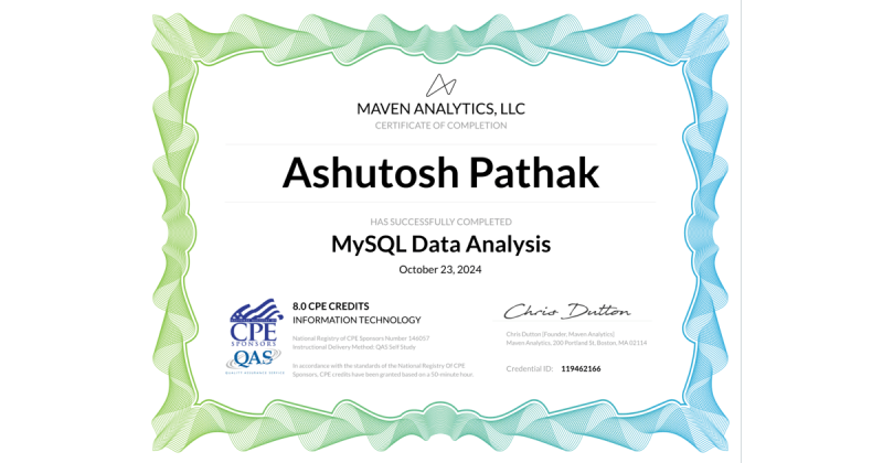 Ashutosh P. on LinkedIn: MySQL Data Analysis • Ashutosh Pathak • Maven ... Ashutosh P. on LinkedIn: MySQL Data Analysis • Ashutosh Pathak • Maven ...