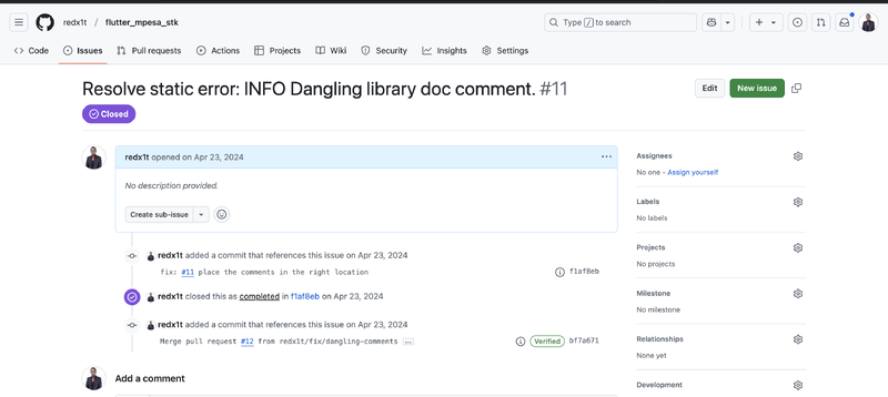 Flutter: Resolving a dangling library comment in flutter | Muthomi ... Flutter: Resolving a dangling library comment in flutter | Muthomi ...