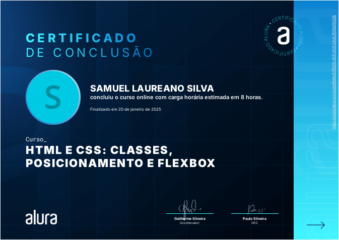 Samuel Laureano Silva - Curso HTML e CSS: Classes, posicionamento e ... Samuel Laureano Silva - Curso HTML e CSS: Classes, posicionamento e ...