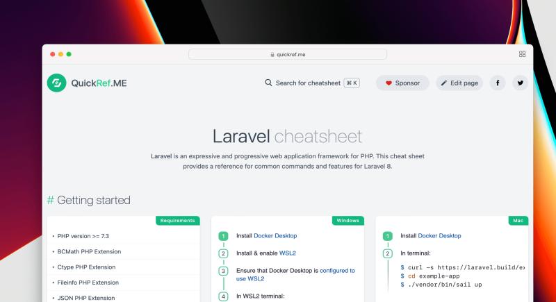 Erhan ÜRGÜN LinkedIn‘de: Laravel Cheat Sheet & Quick Reference Erhan ÜRGÜN LinkedIn‘de: Laravel Cheat Sheet & Quick Reference