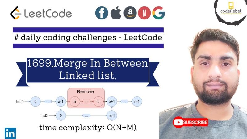 Shivam Dubey on LinkedIn: 1699. Merge In Between Linked Lists | Daily ... Shivam Dubey on LinkedIn: 1699. Merge In Between Linked Lists | Daily ...
