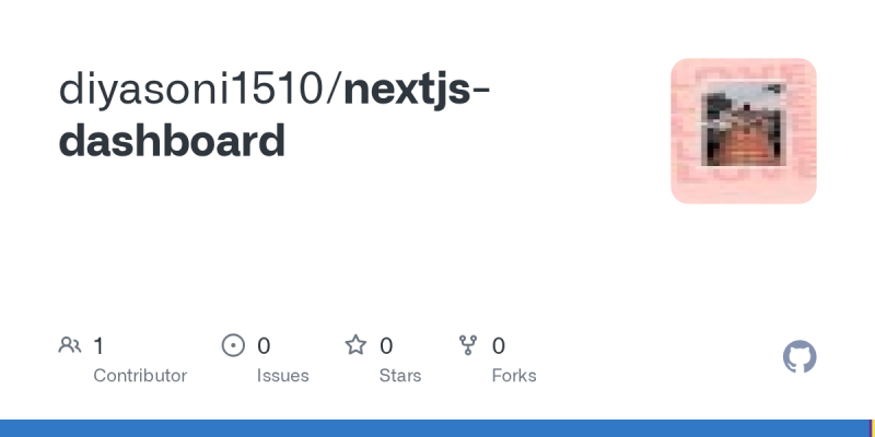 Divyanjali Soni on LinkedIn: GitHub - diyasoni1510/nextjs-dashboard Divyanjali Soni on LinkedIn: GitHub - diyasoni1510/nextjs-dashboard