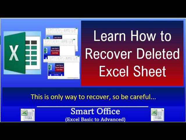 exceltricks.de on LinkedIn: How to Recover Deleted Excel Worksheet exceltricks.de on LinkedIn: How to Recover Deleted Excel Worksheet