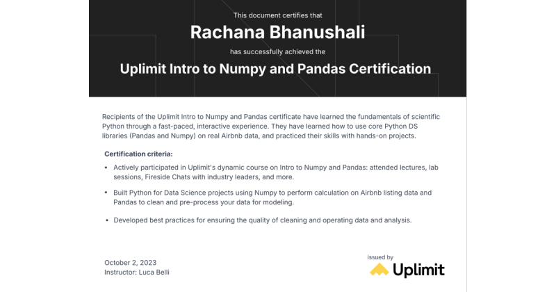 Rachana Bhanushali on LinkedIn: Intro to Numpy and Pandas • Rachana ... Rachana Bhanushali on LinkedIn: Intro to Numpy and Pandas • Rachana ...