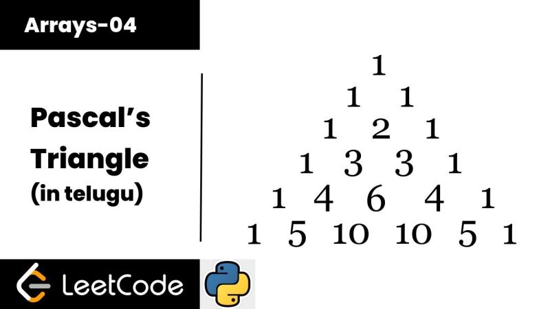 Varaprasad Sainavarapu on LinkedIn: Pascal's Triangle - LeetCode ... Varaprasad Sainavarapu on LinkedIn: Pascal's Triangle - LeetCode ...