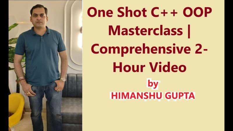 C++ OOP Video Lecture | Dr. Himanshu Gupta posted on the topic | LinkedIn C++ OOP Video Lecture | Dr. Himanshu Gupta posted on the topic | LinkedIn