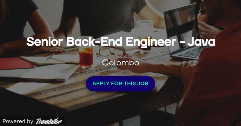 Anupama Yapa on LinkedIn: Senior Back-End Engineer - Java - Lucytech Anupama Yapa on LinkedIn: Senior Back-End Engineer - Java - Lucytech