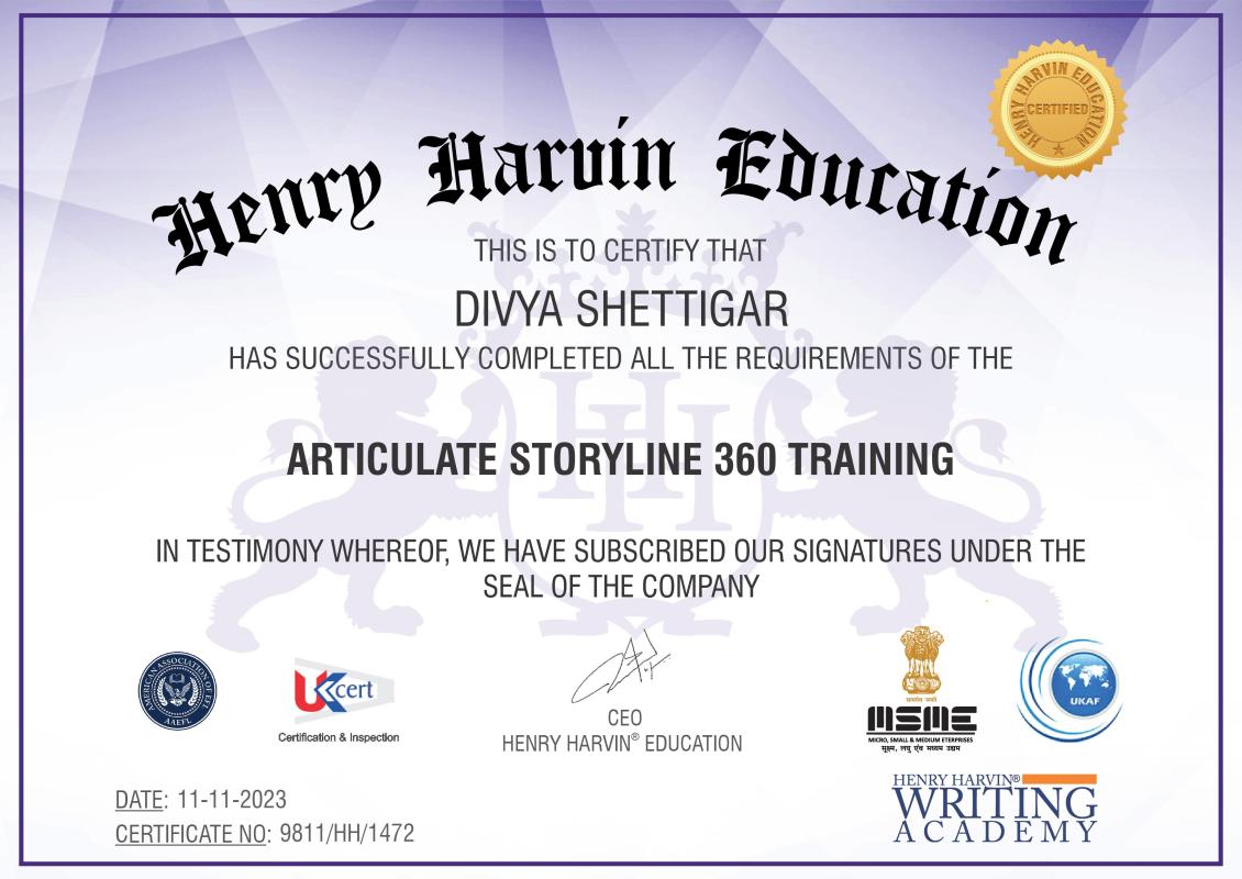 DIVYA SHETTIGAR has successfully completed the certification in ... DIVYA SHETTIGAR has successfully completed the certification in ...
