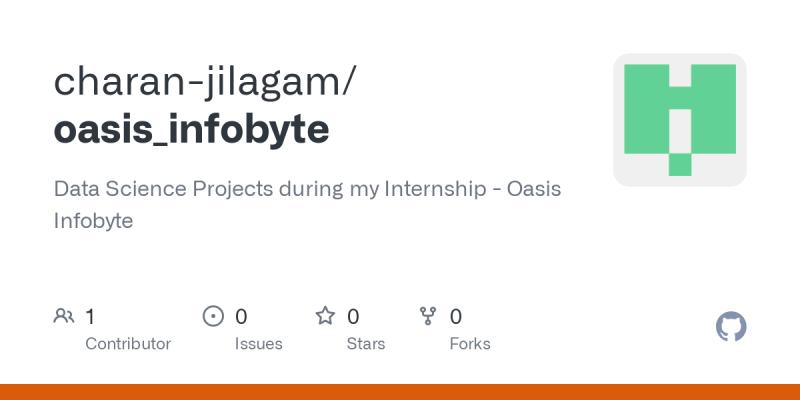 GitHub - charan-jilagam/oasis_infobyte: Data Science Projects during my ... GitHub - charan-jilagam/oasis_infobyte: Data Science Projects during my ...