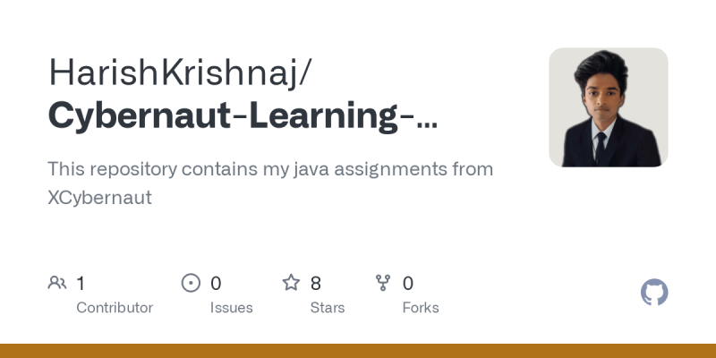 Harish Krishna J on LinkedIn: GitHub - HarishKrishnaj/Cybernaut ... Harish Krishna J on LinkedIn: GitHub - HarishKrishnaj/Cybernaut ...