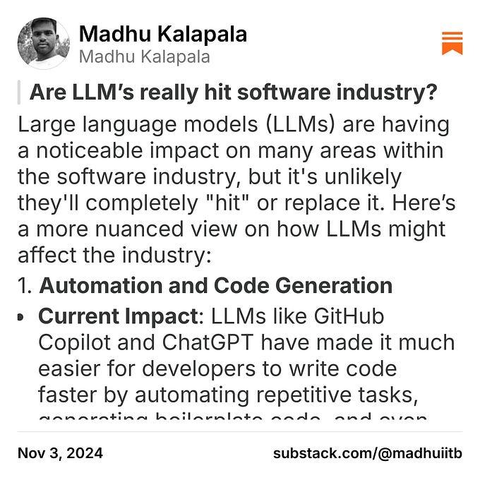Madhu Babu Kalapala on LinkedIn: Madhu Kalapala on Substack Madhu Babu Kalapala on LinkedIn: Madhu Kalapala on Substack