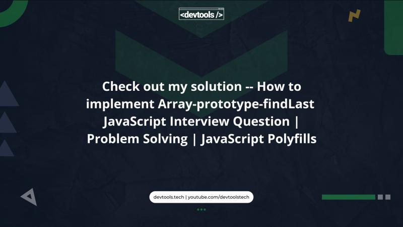 Sanskar Agarwal on LinkedIn: How to implement Array.prototype.findLast ... Sanskar Agarwal on LinkedIn: How to implement Array.prototype.findLast ...