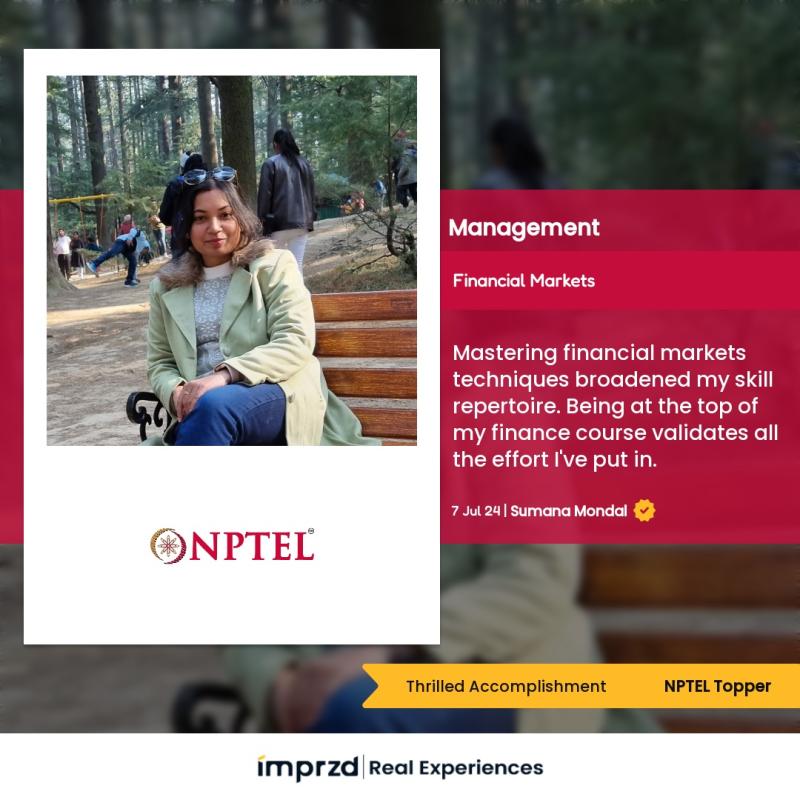 Sumana Mondal on LinkedIn: NPTEL Sumana Mondal on LinkedIn: NPTEL