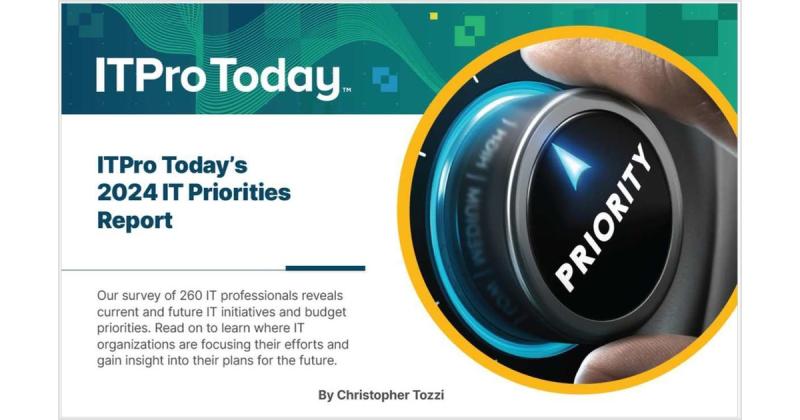 Erwin Castro on LinkedIn: ITPro Today's 2024 IT Priorities Report, Free ... Erwin Castro on LinkedIn: ITPro Today's 2024 IT Priorities Report, Free ...