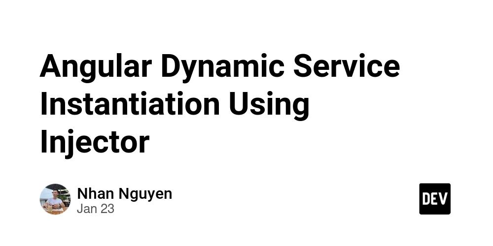 Alan Sangeeth on LinkedIn: Angular Dynamic Service Instantiation Using ... Alan Sangeeth on LinkedIn: Angular Dynamic Service Instantiation Using ...