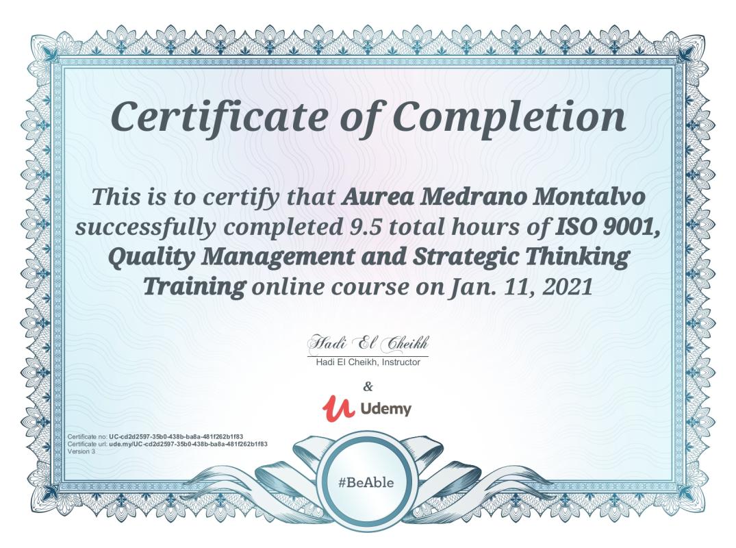 Aurea Patricia Medrano Montalvo on LinkedIn: Udemy Course Completion ... Aurea Patricia Medrano Montalvo on LinkedIn: Udemy Course Completion ...