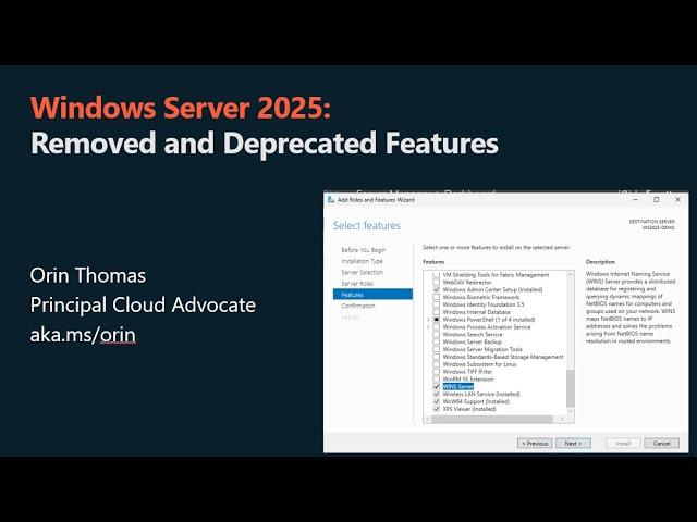 Orin Thomas on LinkedIn: Windows Server 2025 Removed and Deprecated ... Orin Thomas on LinkedIn: Windows Server 2025 Removed and Deprecated ...