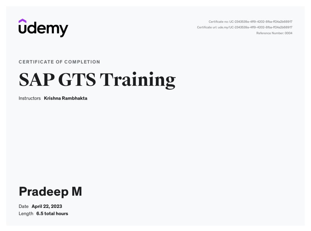 Pradeep M on LinkedIn: Udemy Course Completion Certificate Pradeep M on LinkedIn: Udemy Course Completion Certificate