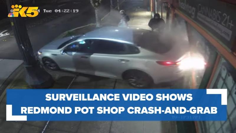 Surveillance video shows suspects smash stolen KIA into Redmond pot ... Surveillance video shows suspects smash stolen KIA into Redmond pot ...