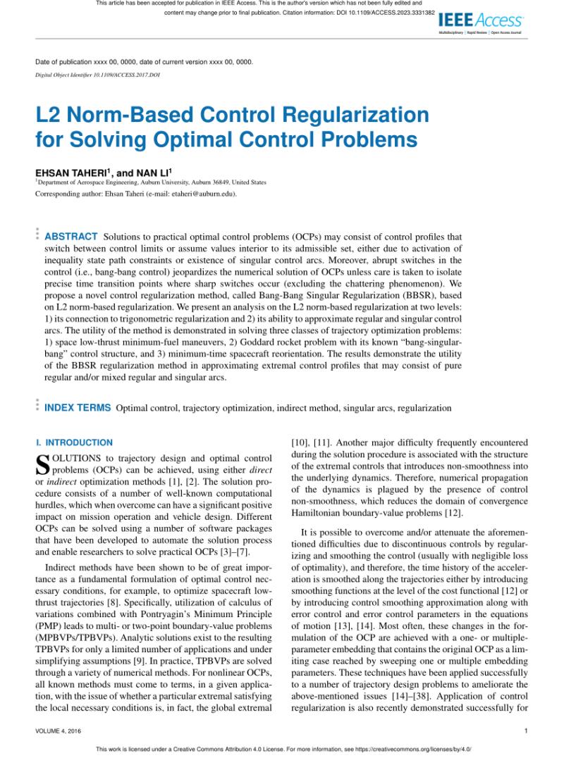How L2-norm regularization can solve optimal control problems | Ehsan ... How L2-norm regularization can solve optimal control problems | Ehsan ...