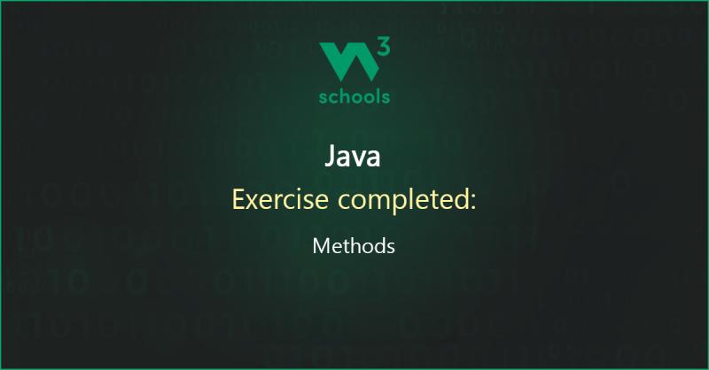 Completed Exercise: Java Methods | Suraj Singh Completed Exercise: Java Methods | Suraj Singh