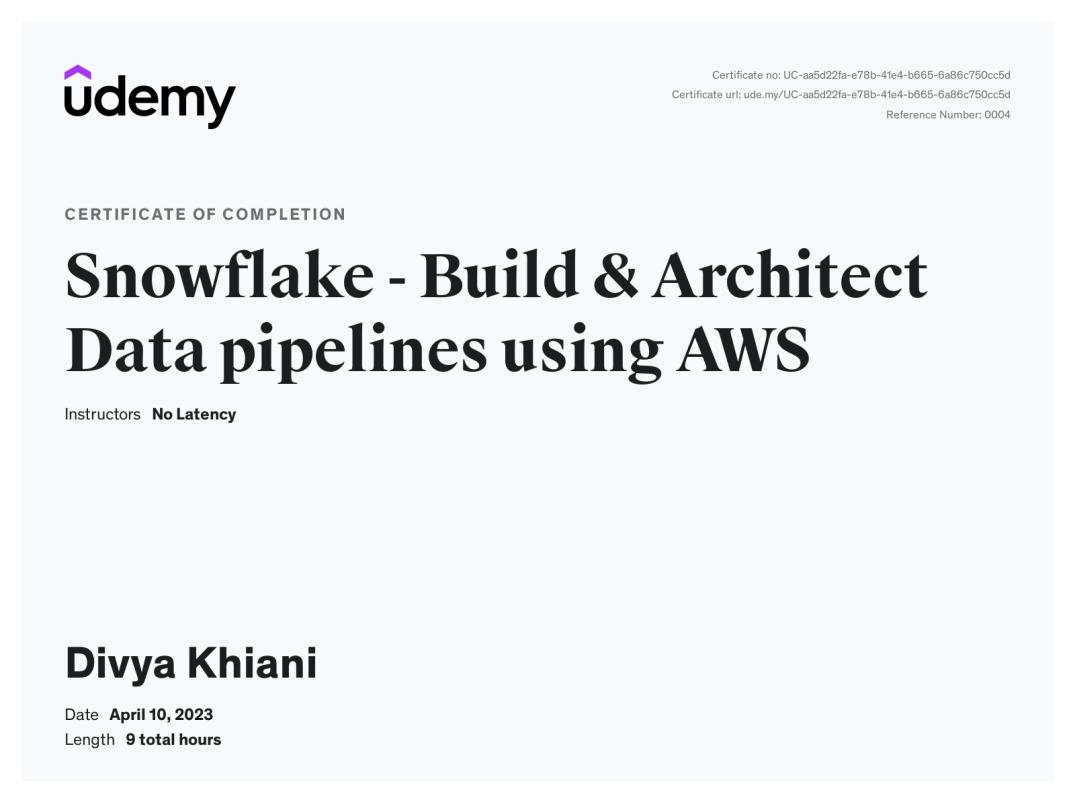 Divya Khiani on LinkedIn: Udemy Course Completion Certificate Divya Khiani on LinkedIn: Udemy Course Completion Certificate