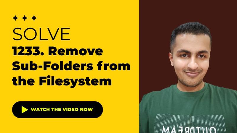 Mayur Programming Club on LinkedIn: Solve 1233. Remove Sub-Folders from ... Mayur Programming Club on LinkedIn: Solve 1233. Remove Sub-Folders from ...