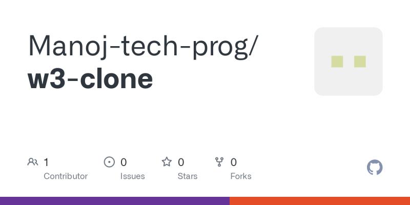 Manoj L on LinkedIn: GitHub - Manoj-tech-prog/w3-clone Manoj L on LinkedIn: GitHub - Manoj-tech-prog/w3-clone