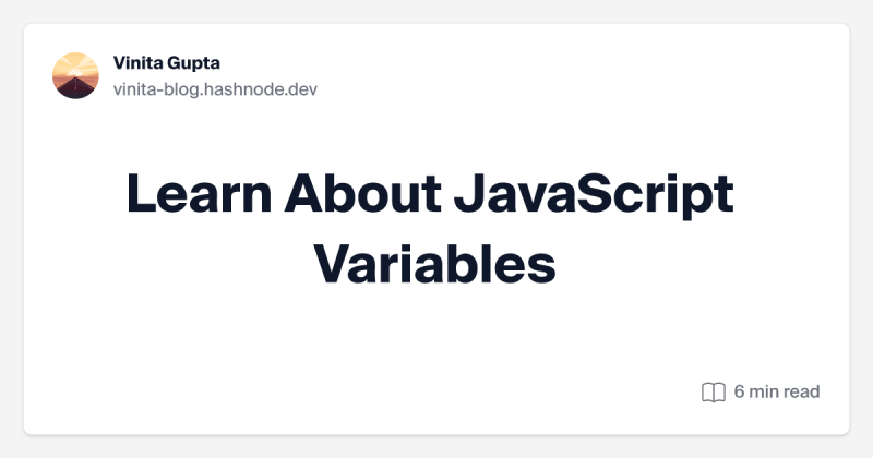 Vinita Gupta on LinkedIn: JavaScript Variables Explained: Types, Scope ... Vinita Gupta on LinkedIn: JavaScript Variables Explained: Types, Scope ...