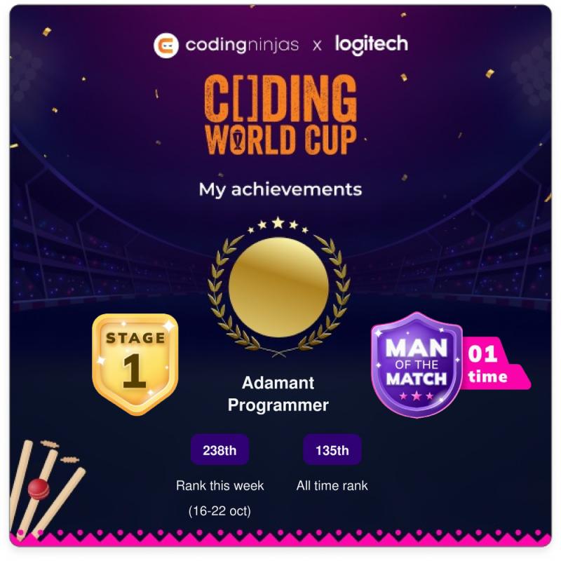 ANURAG KUMAR on LinkedIn: Coding World Cup ANURAG KUMAR on LinkedIn: Coding World Cup