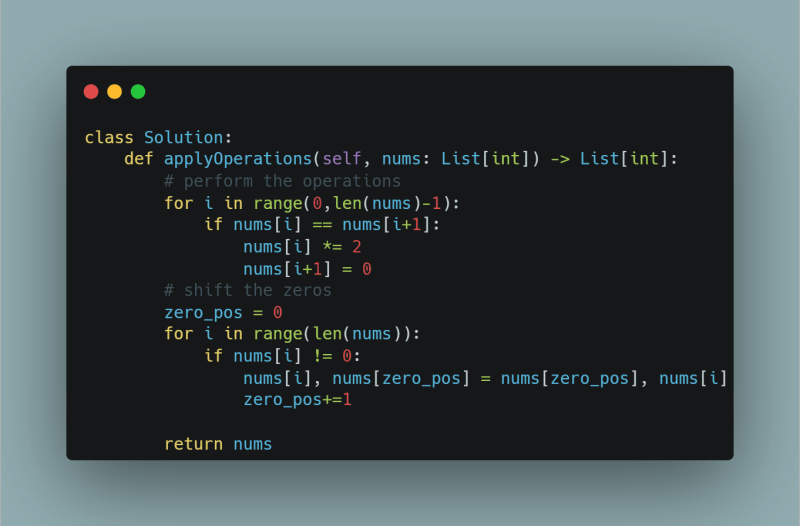Apply Operations to an Array | Niranjan Shah Apply Operations to an Array | Niranjan Shah