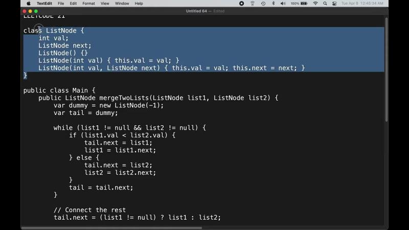 LEETCODE 21 : MERGE 2 SORTED LINKED LISTS : JAVA SOLUTION | Anil Nagasa LEETCODE 21 : MERGE 2 SORTED LINKED LISTS : JAVA SOLUTION | Anil Nagasa