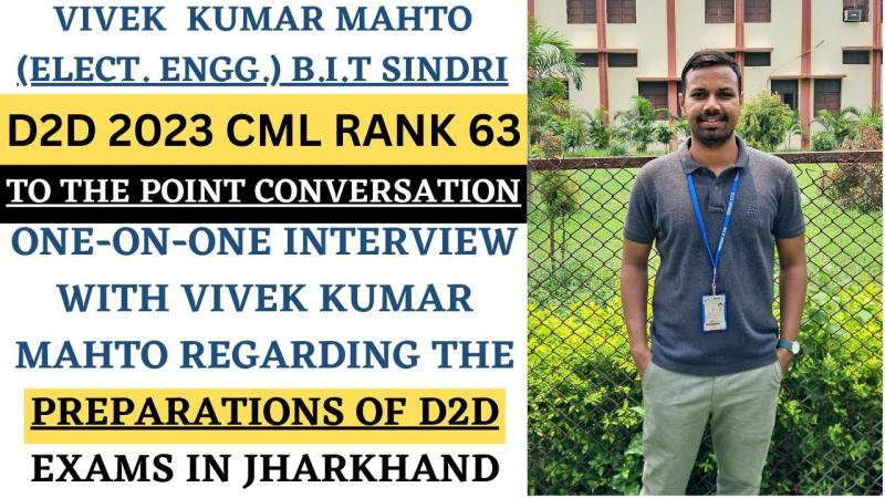 Rohit Kumar on LinkedIn: INTERVIEW WITH VIVEK KUMAR MAHTO (D2D 2023 CML ... Rohit Kumar on LinkedIn: INTERVIEW WITH VIVEK KUMAR MAHTO (D2D 2023 CML ...