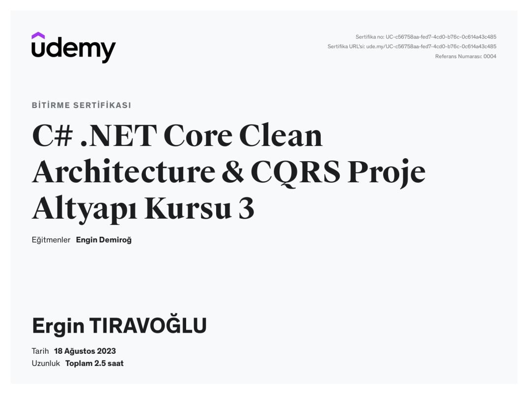 💻Ergin TIRAVOGLU on LinkedIn: Udemy Course Completion Certificate 💻Ergin TIRAVOGLU on LinkedIn: Udemy Course Completion Certificate