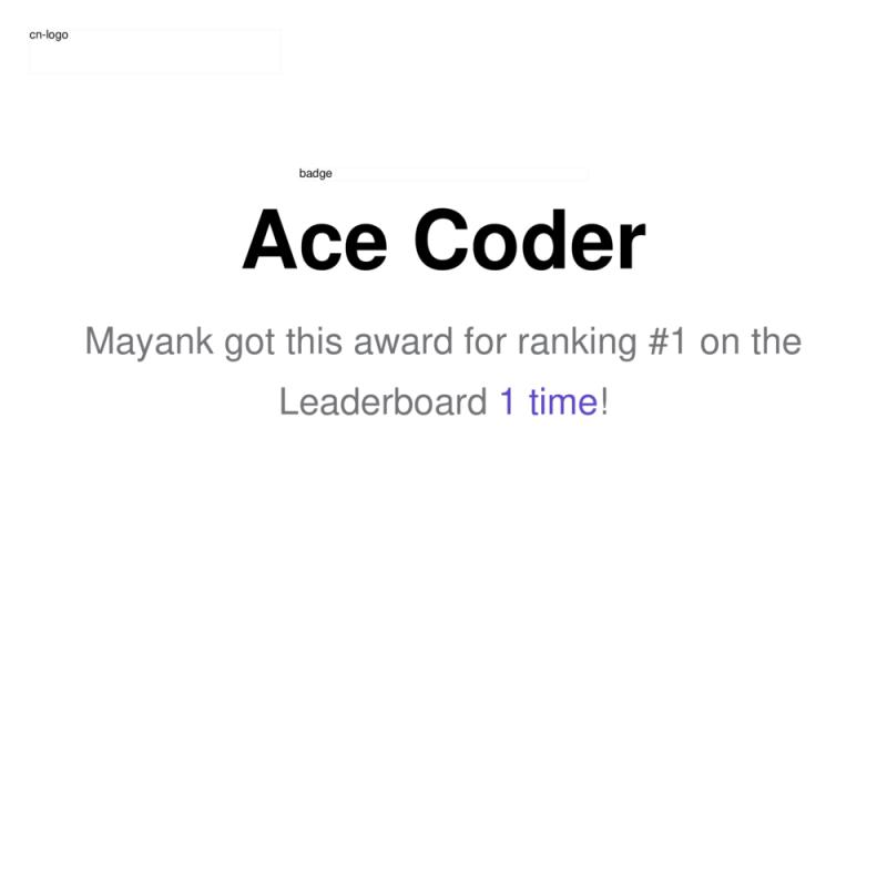 Codingninjas | Achievements | Mayank Kumar Roy Codingninjas | Achievements | Mayank Kumar Roy