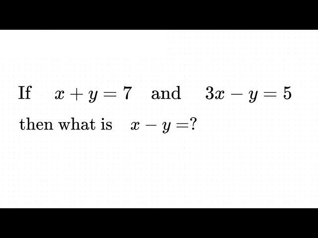 Math Centric Mind on LinkedIn: One Minute Algebra Problem 1# Math Centric Mind on LinkedIn: One Minute Algebra Problem 1#