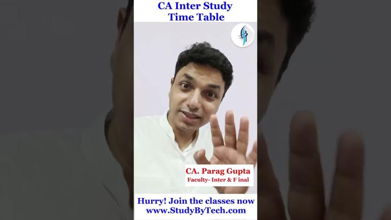 Parag Gupta on LinkedIn: CA Inter Study Time Table By CA Parag Gupta Parag Gupta on LinkedIn: CA Inter Study Time Table By CA Parag Gupta