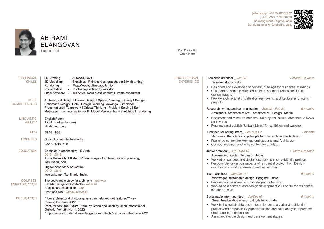 Abirami Elangovan on LinkedIn: Resume-Abirami Abirami Elangovan on LinkedIn: Resume-Abirami