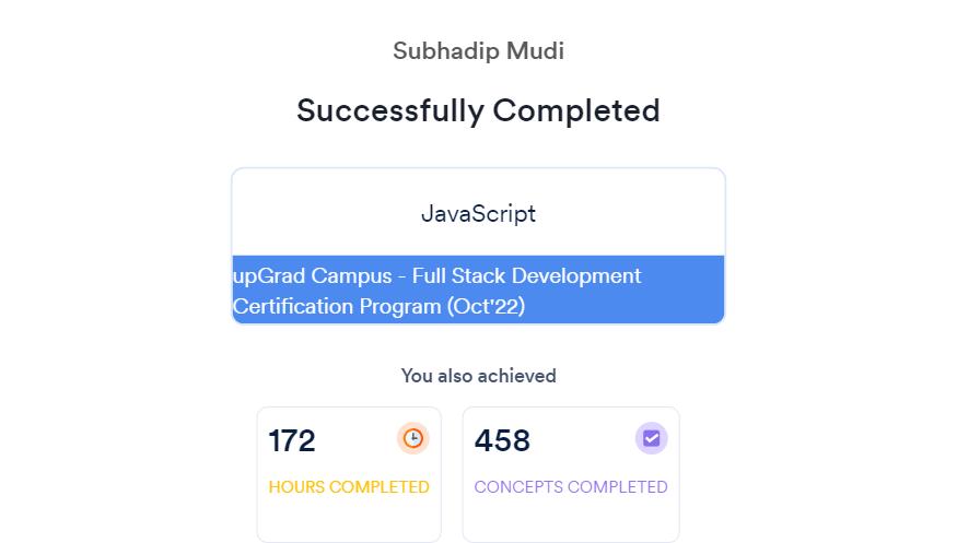 Subhadip Mudi on LinkedIn: upGrad Subhadip Mudi on LinkedIn: upGrad