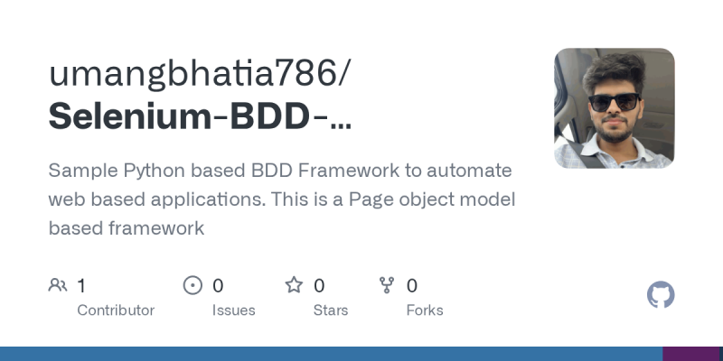 Umang Bhatia on LinkedIn: GitHub - umangbhatia786/Selenium-BDD ... Umang Bhatia on LinkedIn: GitHub - umangbhatia786/Selenium-BDD ...