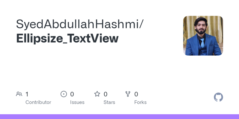 Syed Abdullah Hashmi on LinkedIn: GitHub - SyedAbdullahHashmi/Ellipsize ... Syed Abdullah Hashmi on LinkedIn: GitHub - SyedAbdullahHashmi/Ellipsize ...