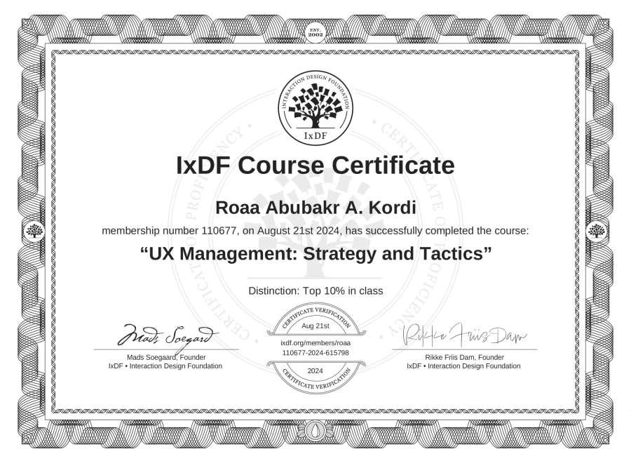 Roaa Abubakr Kordi on LinkedIn: Roaa Abubakr A. Kordi’s Course ... Roaa Abubakr Kordi on LinkedIn: Roaa Abubakr A. Kordi’s Course ...