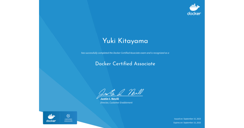 Passed Docker Certified Associate! | Yuki Kitayama Passed Docker Certified Associate! | Yuki Kitayama