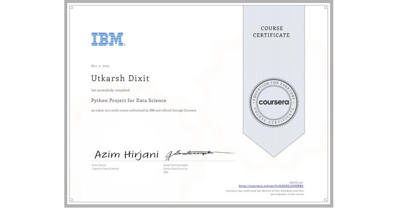I’m happy to share that I’ve obtained a new certification: Python ... I’m happy to share that I’ve obtained a new certification: Python ...
