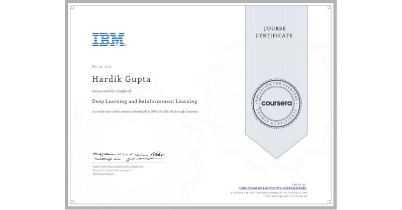 Hardik Gupta on LinkedIn: Completion Certificate for Deep Learning and ... Hardik Gupta on LinkedIn: Completion Certificate for Deep Learning and ...