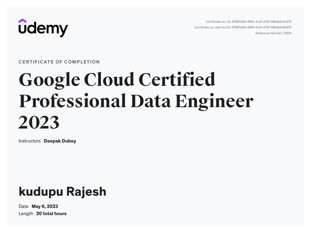 Rajesh Kudupu on LinkedIn: Udemy Course Completion Certificate Rajesh Kudupu on LinkedIn: Udemy Course Completion Certificate