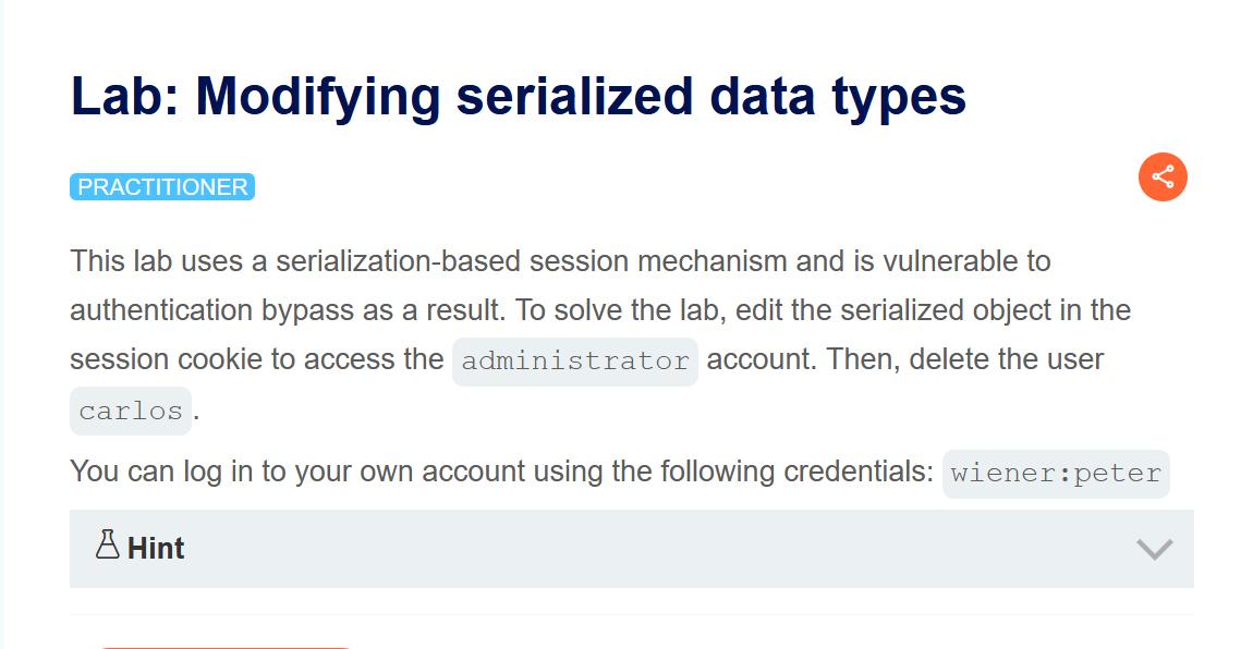 Insecure Deserialization – Portswigger Lab 2: Modifying serialized data ... Insecure Deserialization – Portswigger Lab 2: Modifying serialized data ...