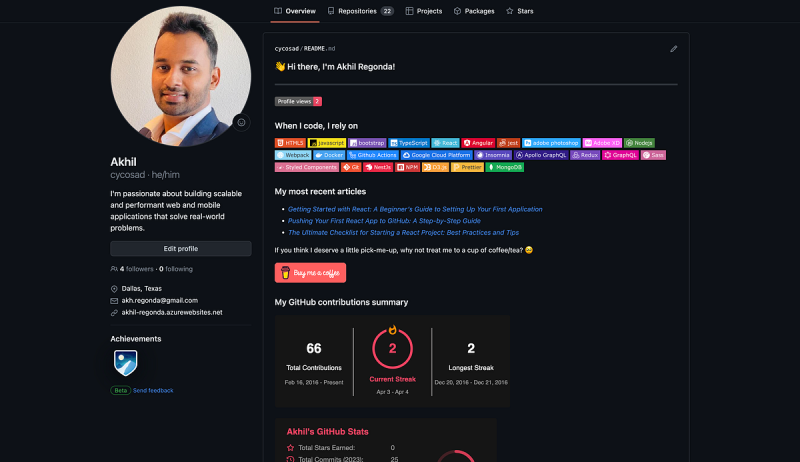 Akhil Regonda on LinkedIn: Maximizing Your GitHub Profile: Tips for ... Akhil Regonda on LinkedIn: Maximizing Your GitHub Profile: Tips for ...