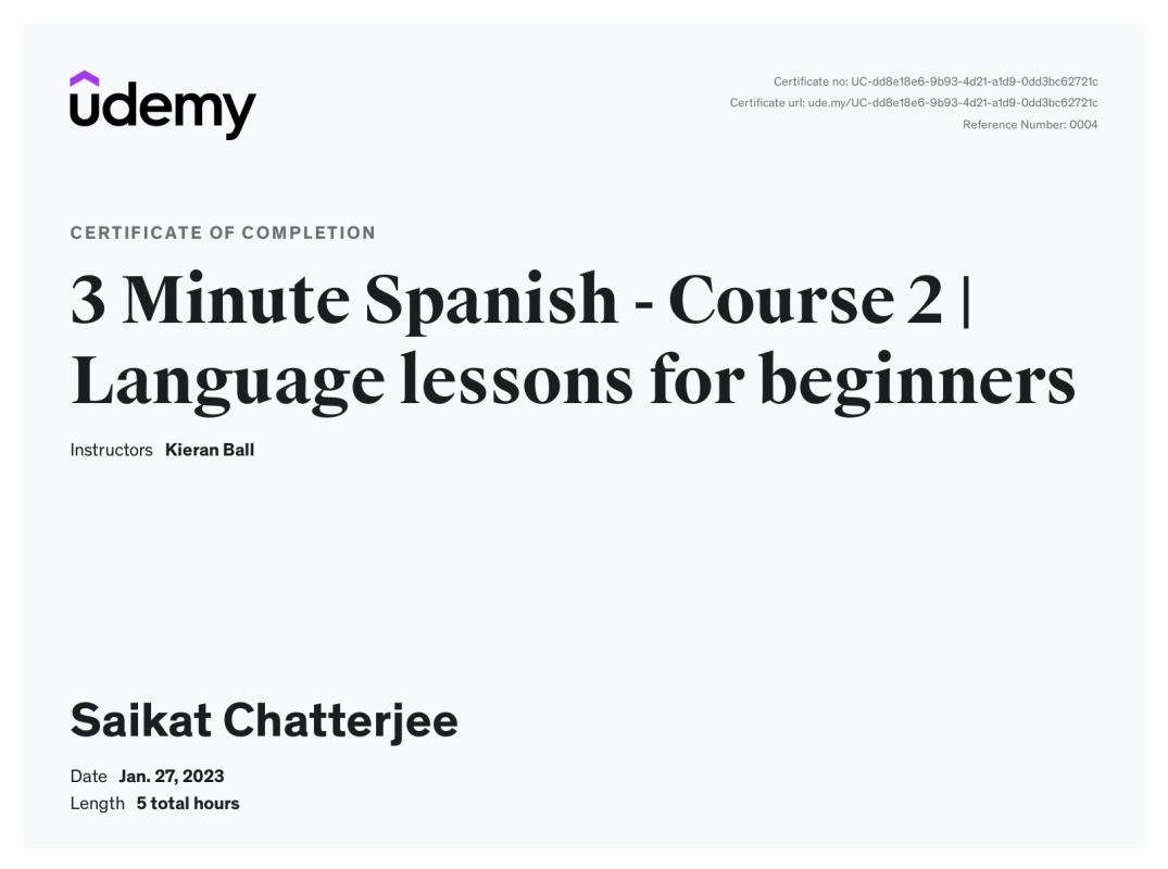 saikat chatterjee on LinkedIn: Udemy Course Completion Certificate saikat chatterjee on LinkedIn: Udemy Course Completion Certificate