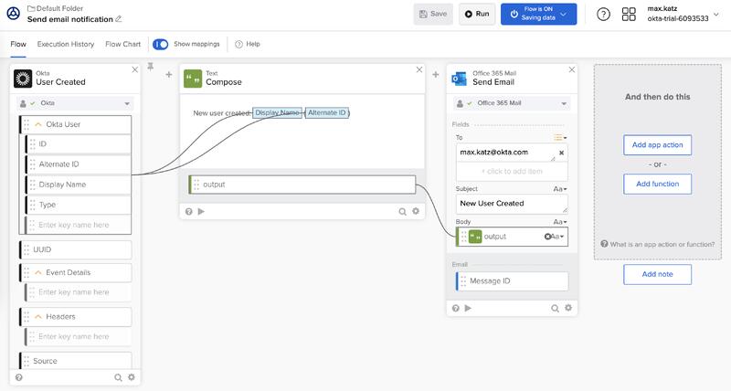 Okta Workflows Tutorial: Send Email Notification for a New Okta Event ... Okta Workflows Tutorial: Send Email Notification for a New Okta Event ...